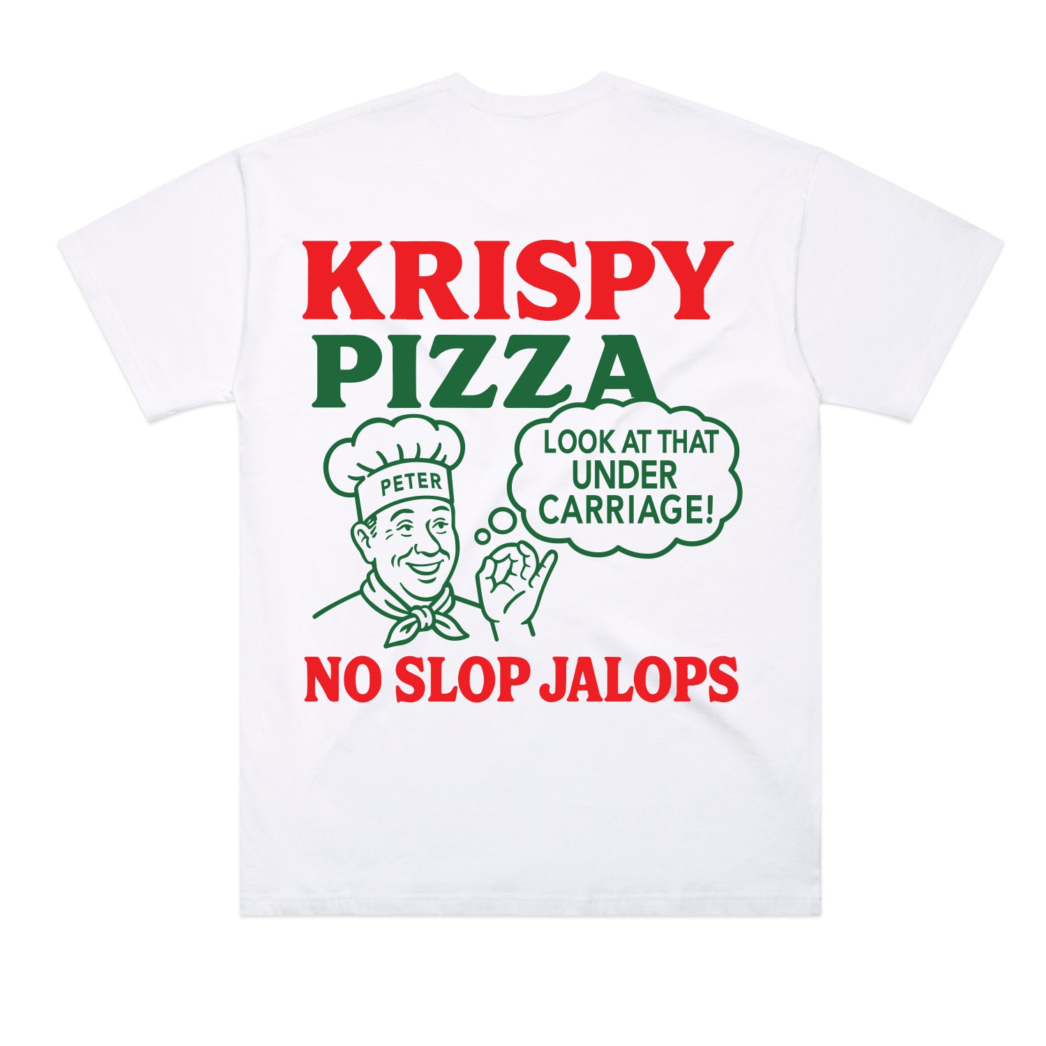No Slop Jalops White T-Shirt – Krispy Pizza Merch