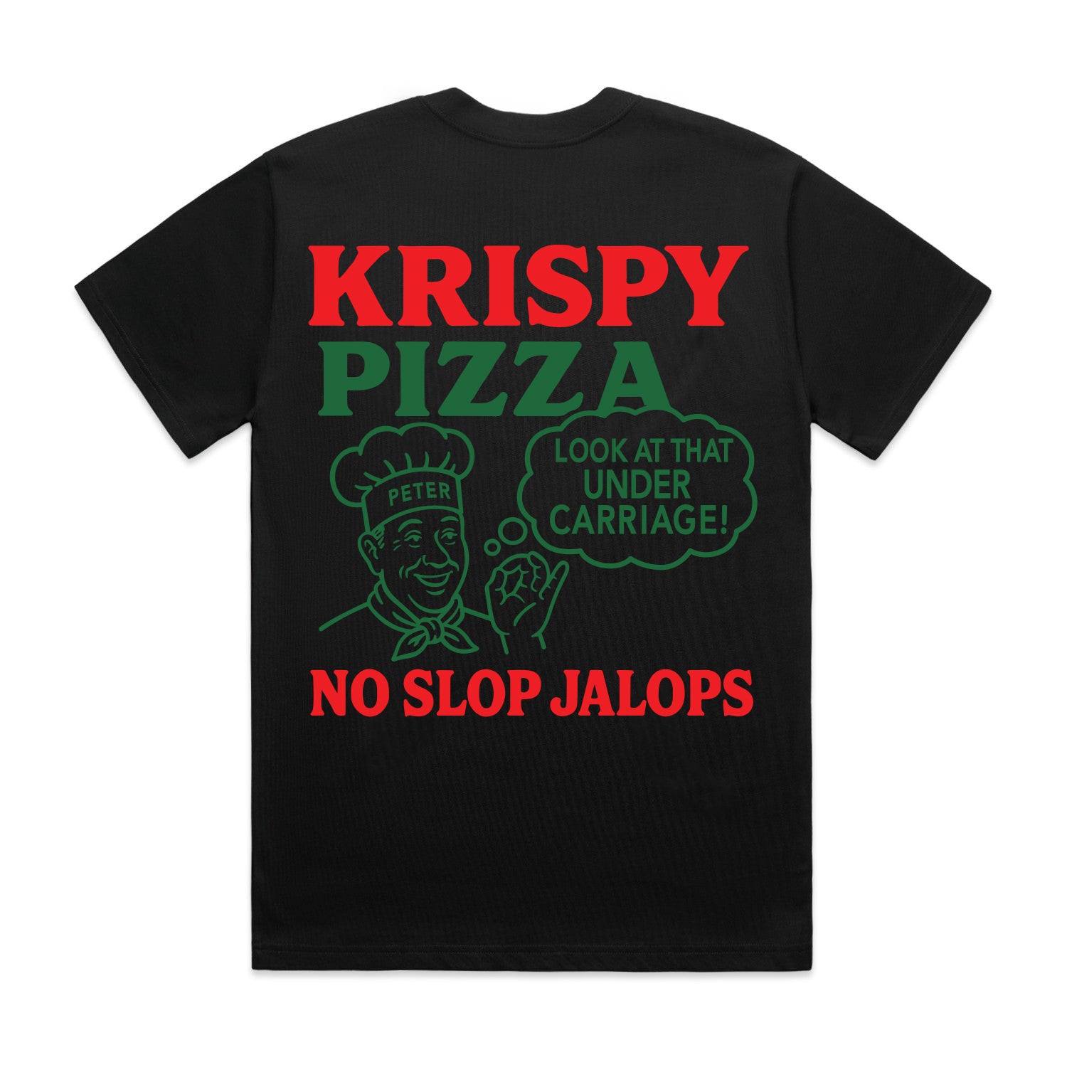 No Slop Jalops Black T-Shirt – Krispy Pizza Merch